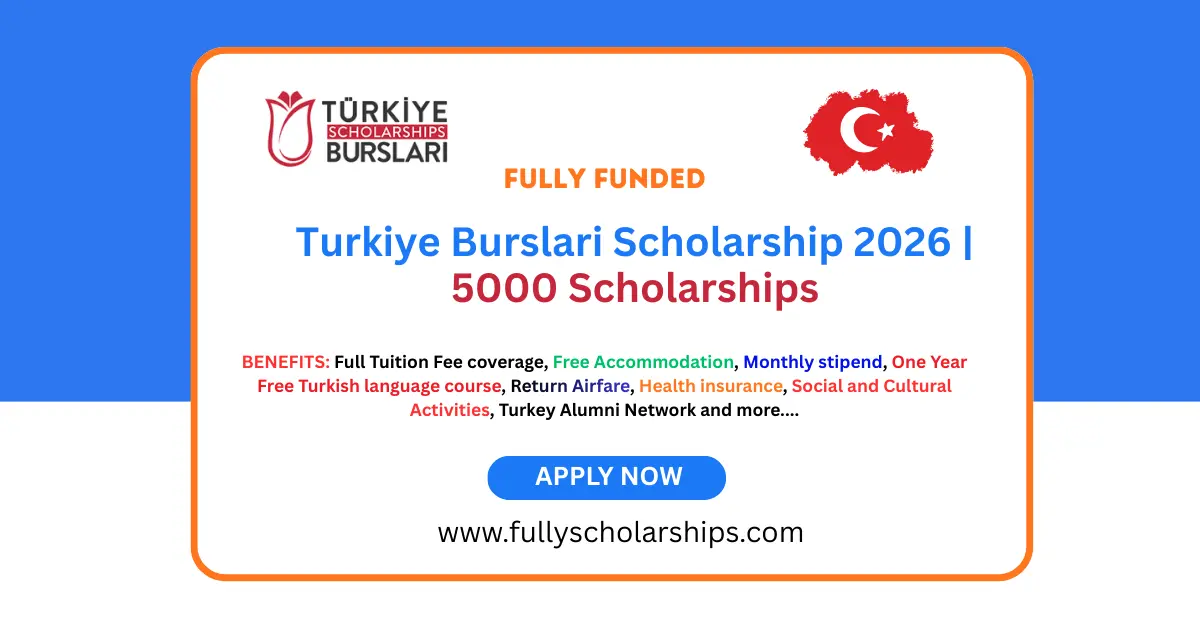 Turkiye Burslari Scholarship 2026 | Fully Funded 5000 Scholarships